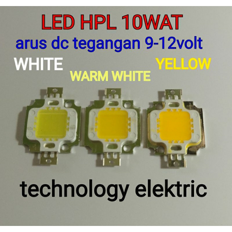Jual LED HPL 10WAT 12VOL KUNING PUTIH YELLOW KUNING PEKAT | Shopee ...