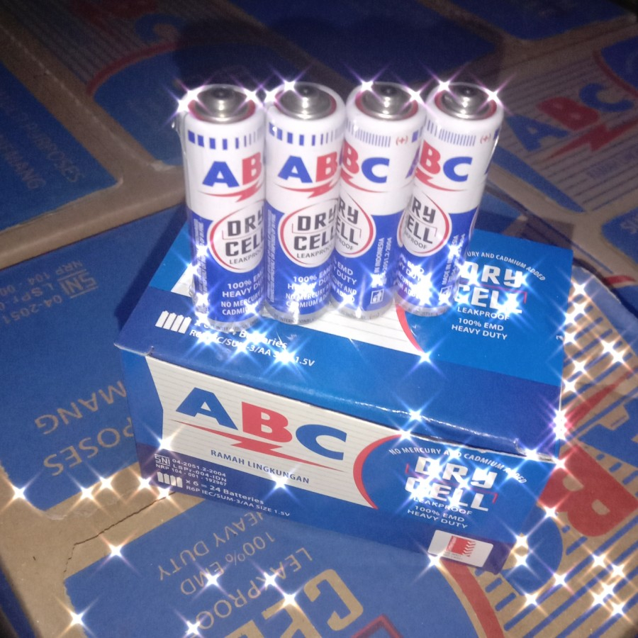 Jual 1PACK = 4PCS Baterai BIRU AA ABC DRY CELL Batere 2A ABC ORIGINAL ...