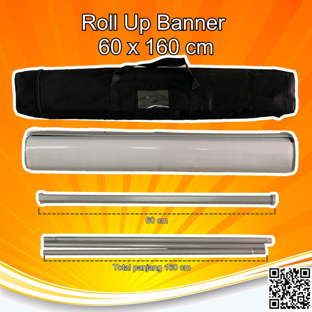Jual Rangka Bahan Roll Up Banner Almunium 60 x 160 cm Standing Display | Shopee Indonesia