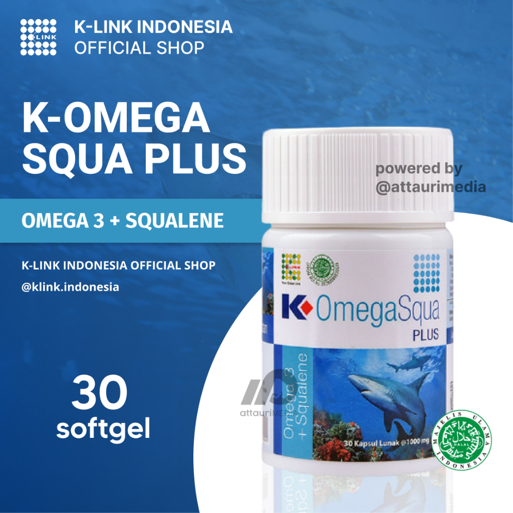 Jual K-Omega Squa Plus Original K-Link Squalene & Lecithin (1 Botol isi ...