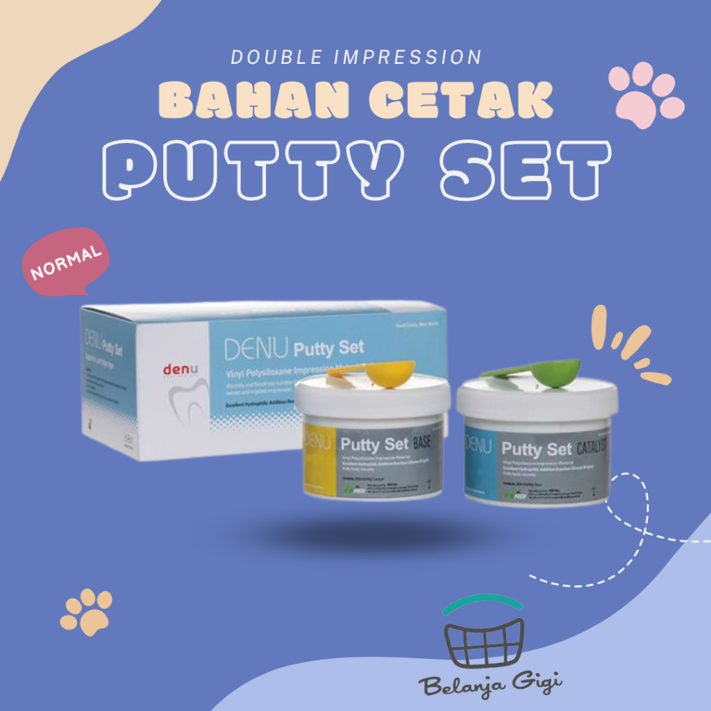 Jual PUTTY NORMAL Set Korea DENU Double Impression Bahan Cetak Gigi Dental Belanja Gigi | Shopee ...
