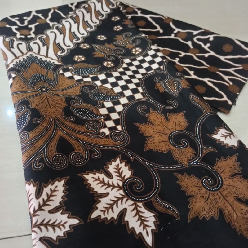 Jual hmt kain batik printing pola bahan baju batik kotak kotak | Shopee ...