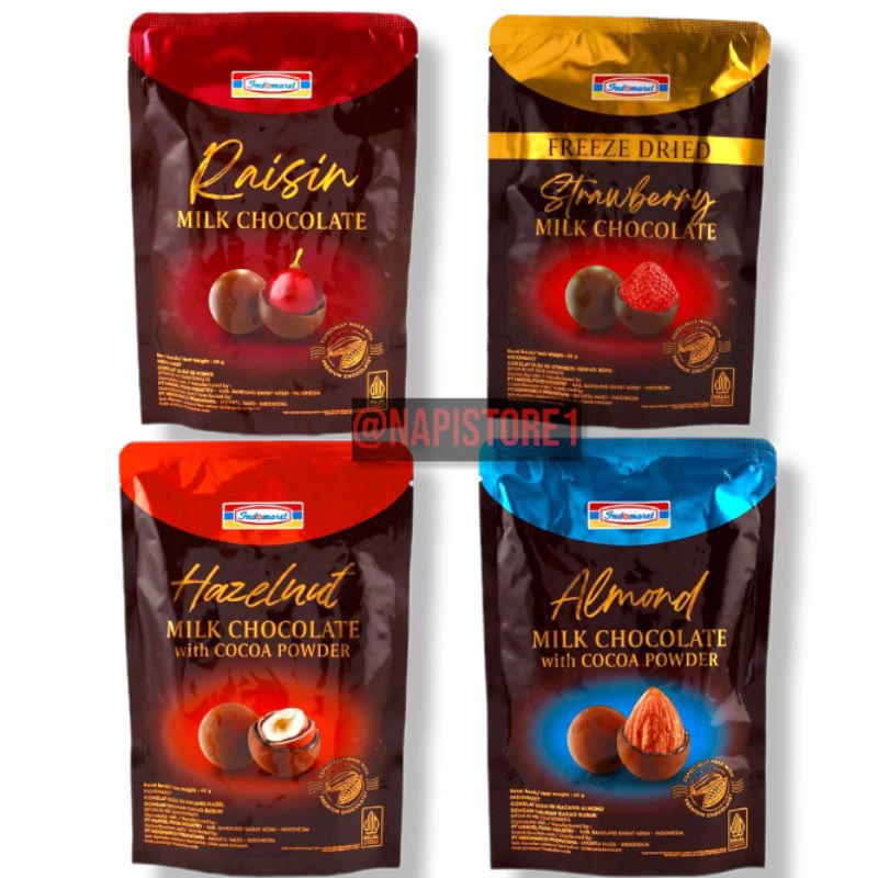 Jual INDOMARET Freeze Dried Milk Chocolate Strawberry| almond milk ...