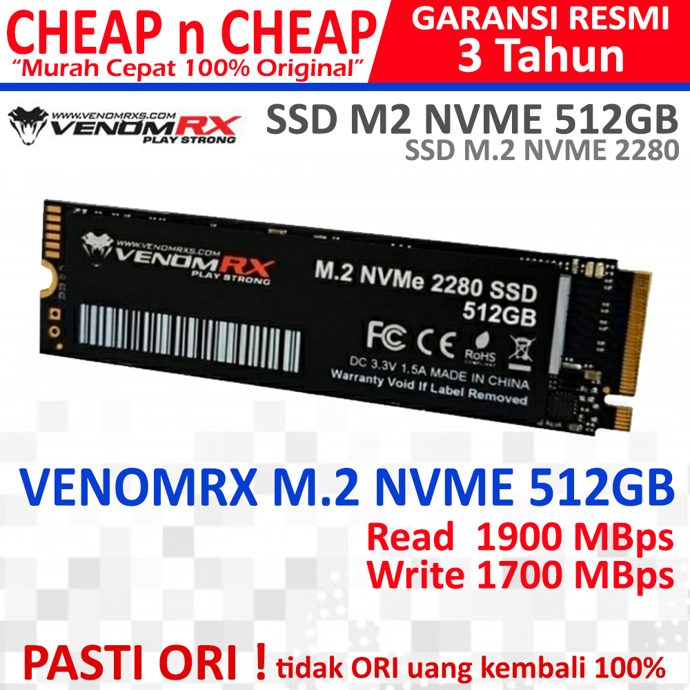 Jual VenomRX M.2 NVME 512GB SSD M.2 2280 Venom RX 512 GB 500 500GB ...