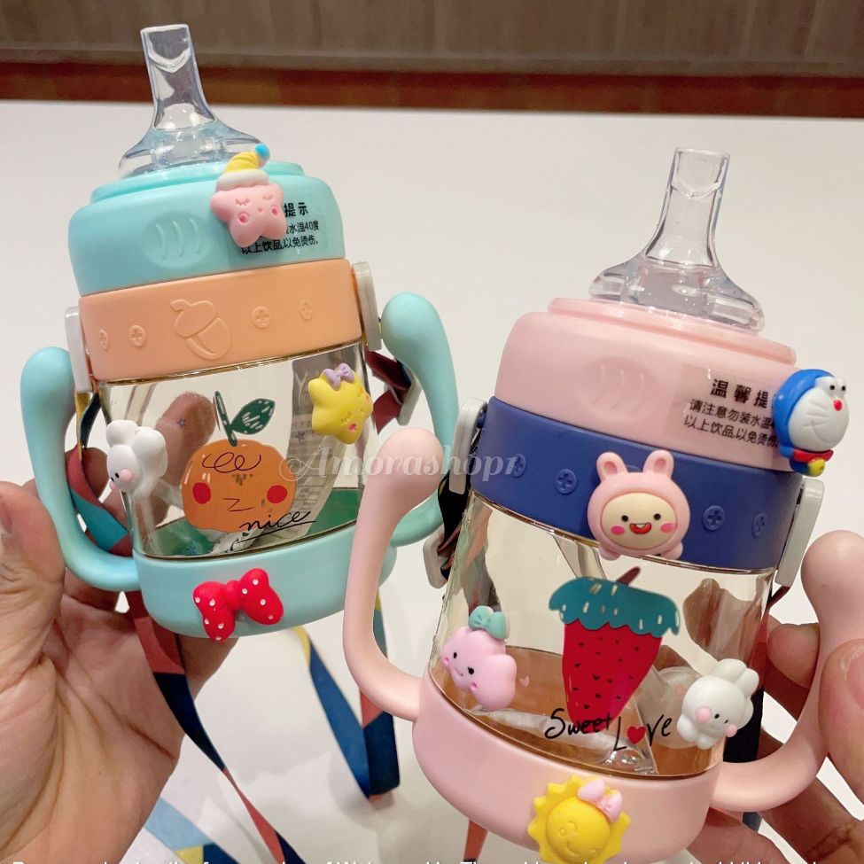 Jual BOTOL MINUM ANAK DOT / BOTOL MINUM BAYI GAGANG 340ML AZ 0103 ...