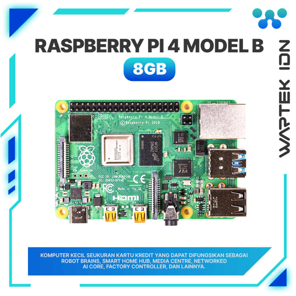 Jual Single Board Computer Raspberry Pi 4 Model B RAM 8GB Made In The UK | Shopee Indonesia