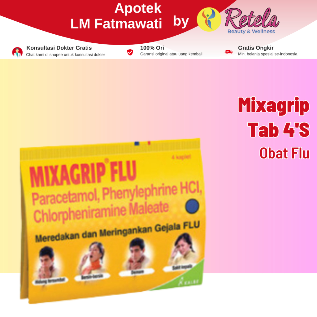 Jual MIXAGRIP 1 STRIP 4 TABLET | Shopee Indonesia