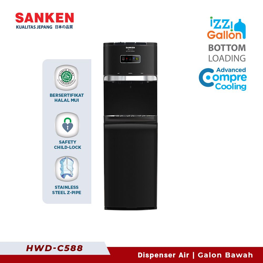 Jual Sanken Dispenser Galon Bawah HWD-C588 Xatria Pro Series LED ...