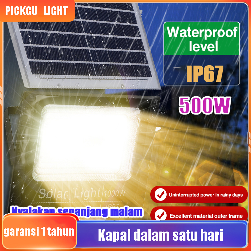 Jual lampu solar cell 500W/1000W lampu solar cell lampu outdoor LAMPU ...