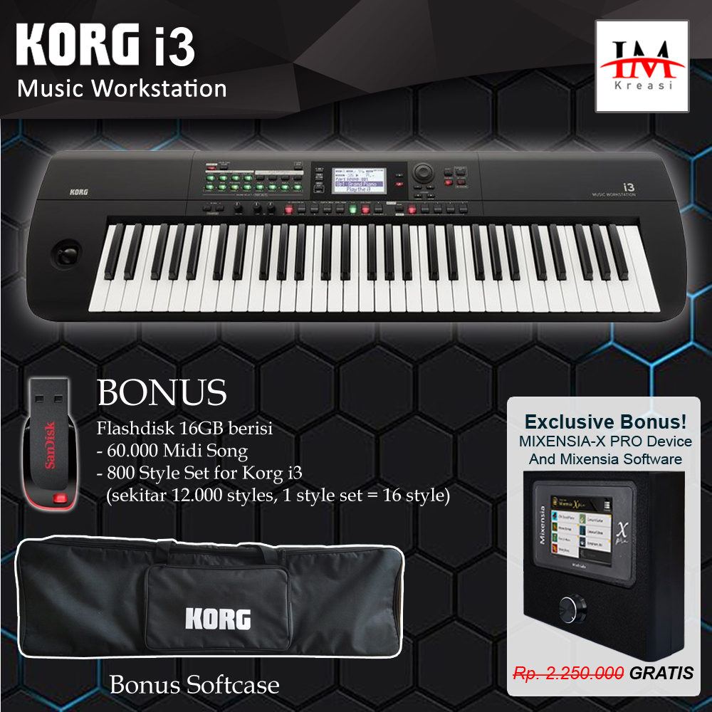 Jual Korg i3 Bundle Hardware Mixensia-X Pro / i-3 Music Workstation ...