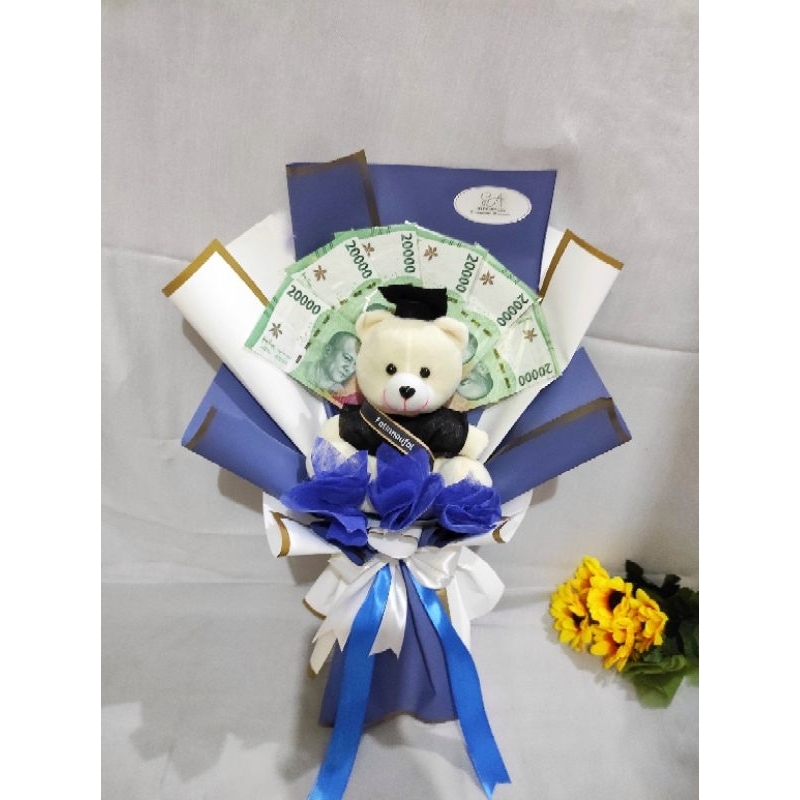 Jual Money GraduationBouquet Buket Wisuda Uang kosong isi 6 lembar free ...