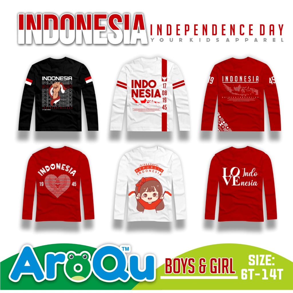 Jual Kaos Lengan Panjang Anak Laki-laki Perempuan Junior Teen Remaja ...