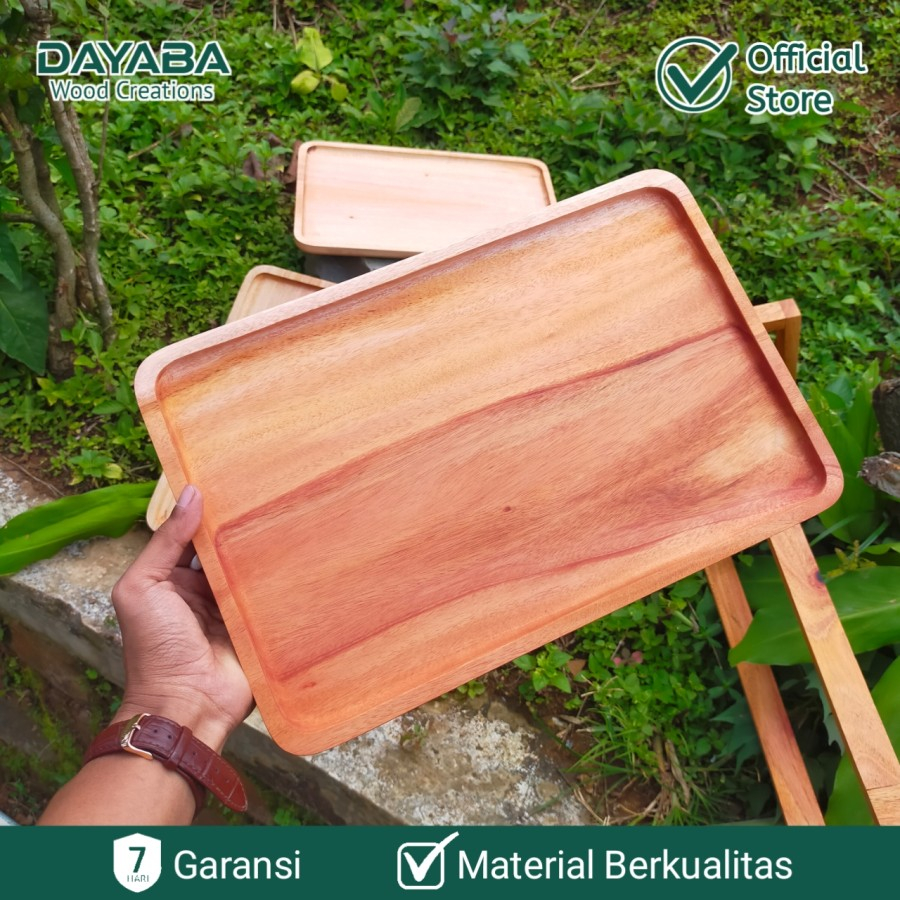 Jual Nampan Baki Kayu Utuh Solid 35x25 Cm Solid Wooden Tray Ukuran ...