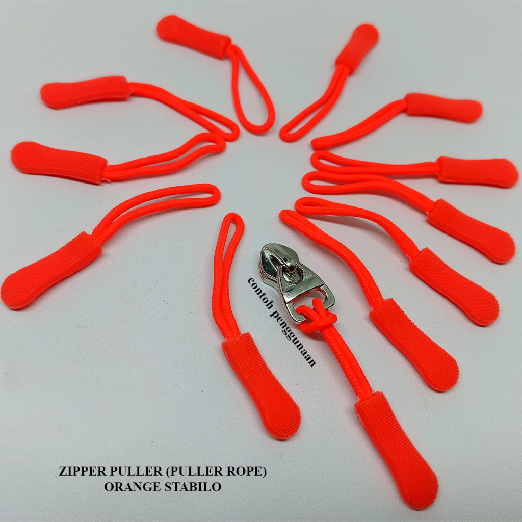Jual Tali Zipper Puller Warna Orange Stabilo Variasi Tarikan Kepala ...