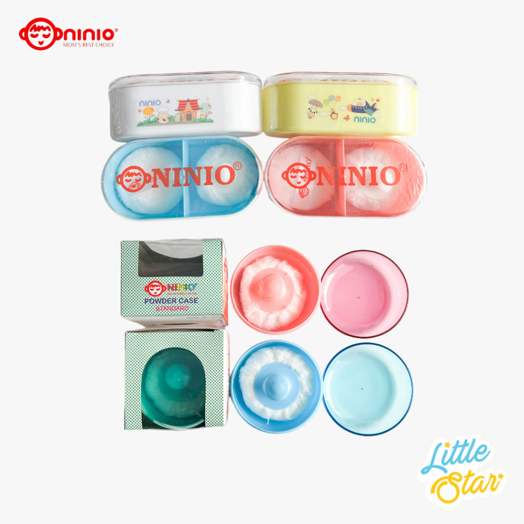 Jual Tempat Bedak Tabur Bayi Anti Pecah 2in1 Ninio Baby Powder Case ...