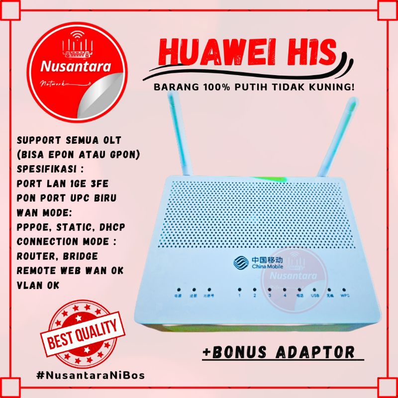Jual HUAWEI H1S XPON ‼️ FREE ADAPTOR INDONESIA 🇮🇩 | Shopee Indonesia
