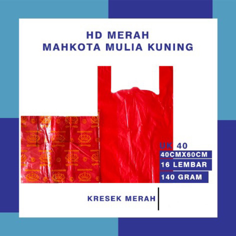 Jual Kantong Plastik Kresek Merah Laundry Ukuran 40 X 60 Besar Mulia ...