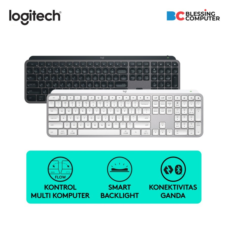 Jual Logitech MX KEYS S Keyboard Bluetooth Pale Gray | Shopee Indonesia