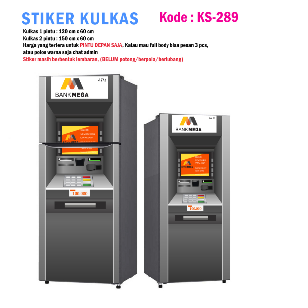 Jual Stiker Kulkas 1 Pintu dan Sticker Kulkas 2 pintu ATM | Shopee ...