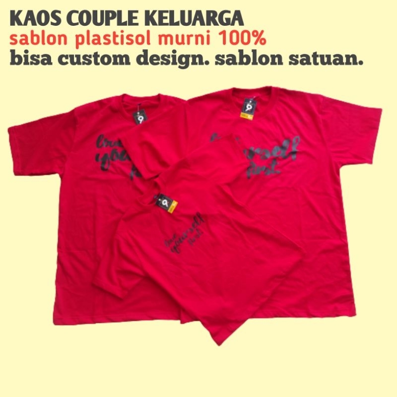 Jual Kaos Natal Couple Family Merry Christmas Sablon Plastisol Satuan ...