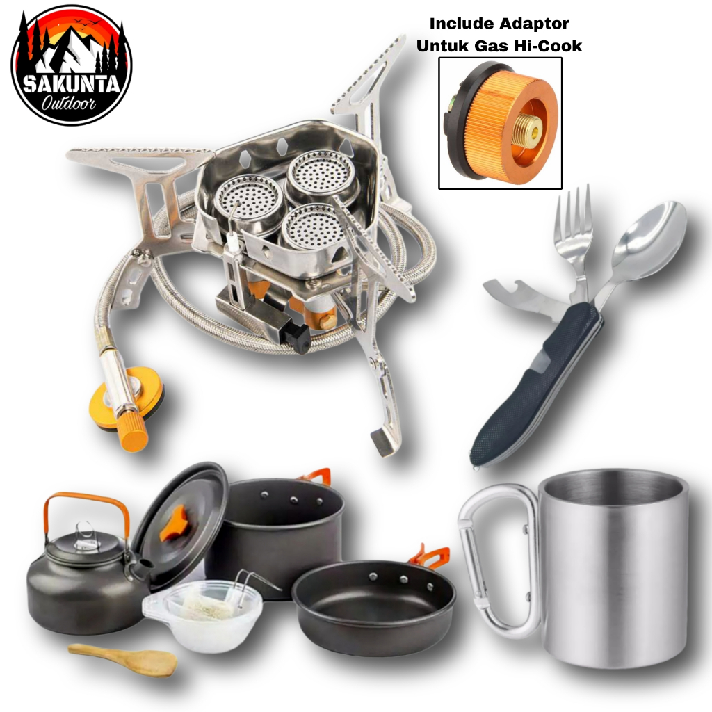 Jual Paket alat masak pendaki gunung camping hikking kompor lipat ...