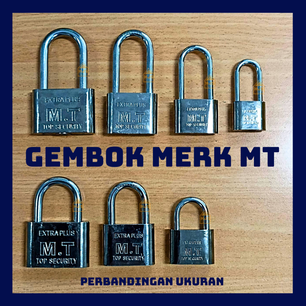 Jual Gembok Pintu / Gembok Pagar Leher Panjang Ukuran 30-60 mm Merk M.T ...