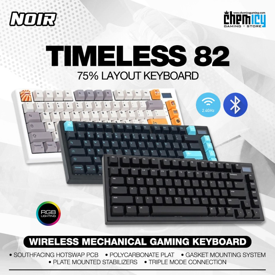 Jual Noir Timeless82 / Timeless 82 Wireless Mechanical Gaming Keyboard ... Jual Noir Timeless82 / Timeless 82 Wireless Mechanical Gaming Keyboard ...