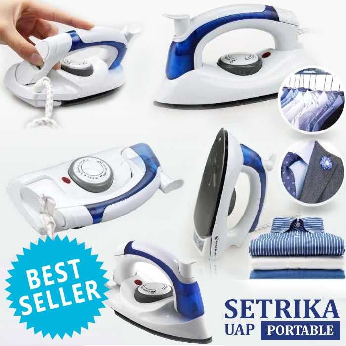 Jual SETRIKA UAP LIPAT TRAVEL MINI IRON STEAMER PORTABLE ELECTRIC ...