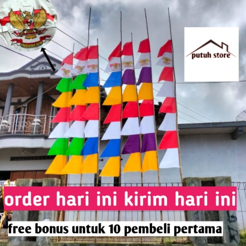 Jual bendera umbul umbul warna warni | Shopee Indonesia