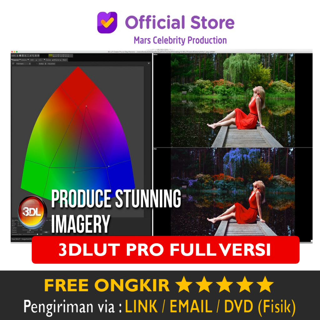 Jual Software 3D LUT CREATOR GRADASI WARNA Full Version Premium Lifetime Aplikasi Program ...