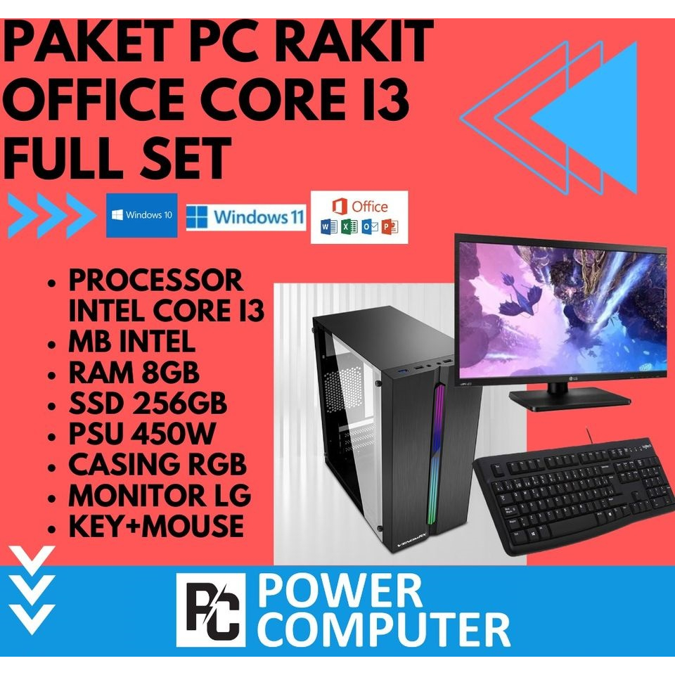 Jual PAKET PC OFFICE CORE i3 FULL SET | Shopee Indonesia