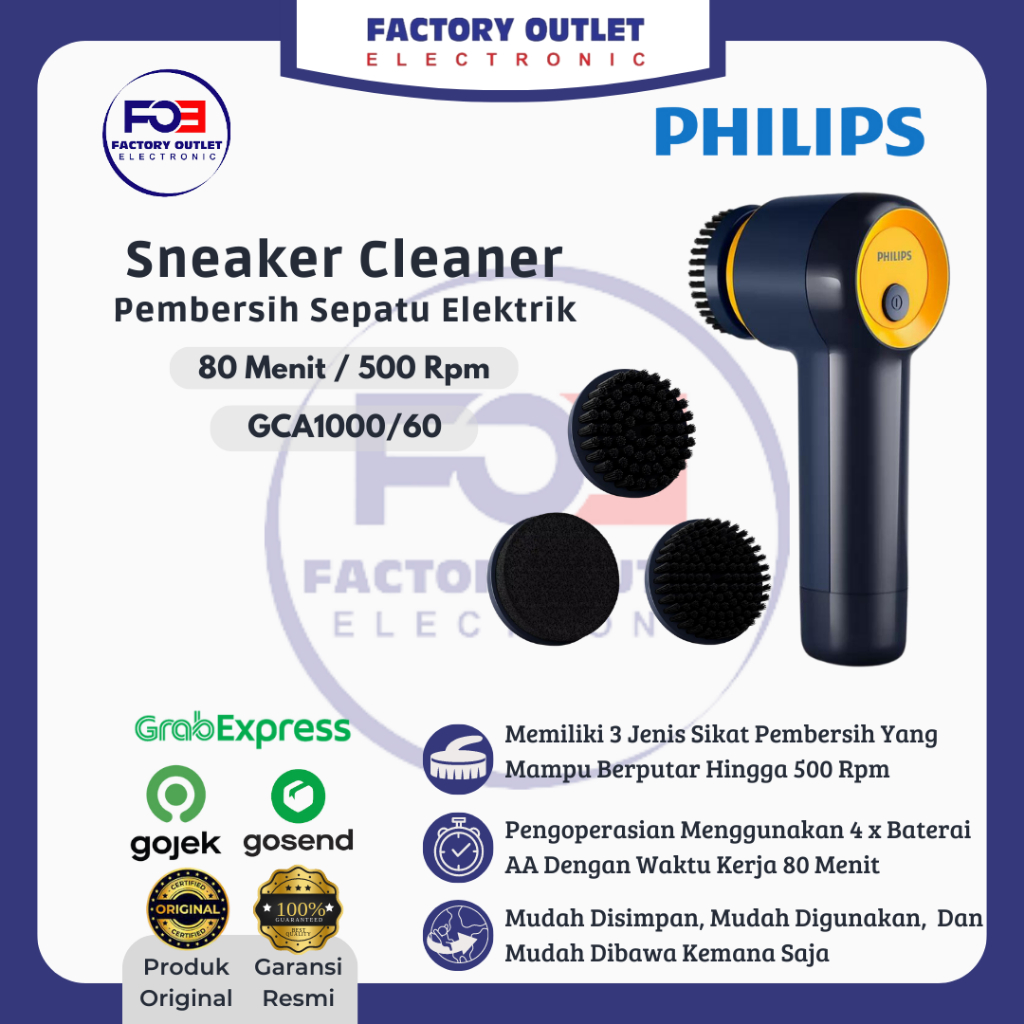 Jual PHILIPS GCA1000/60 Sneaker Cleaner Sikat Pembersih Sepatu Elektrik ...