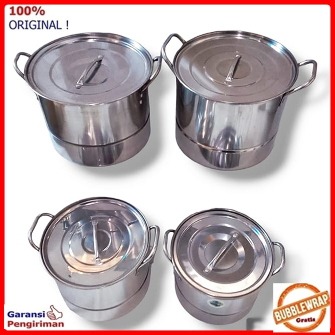 Jual Panci Stainless Tinggi Plus Steamer Panci Liwet Nasi Dandang Kukus ...