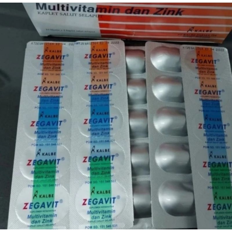 Jual ORIGINAL zegavit strip 5 kaplet multivitin dan zink | Shopee Indonesia