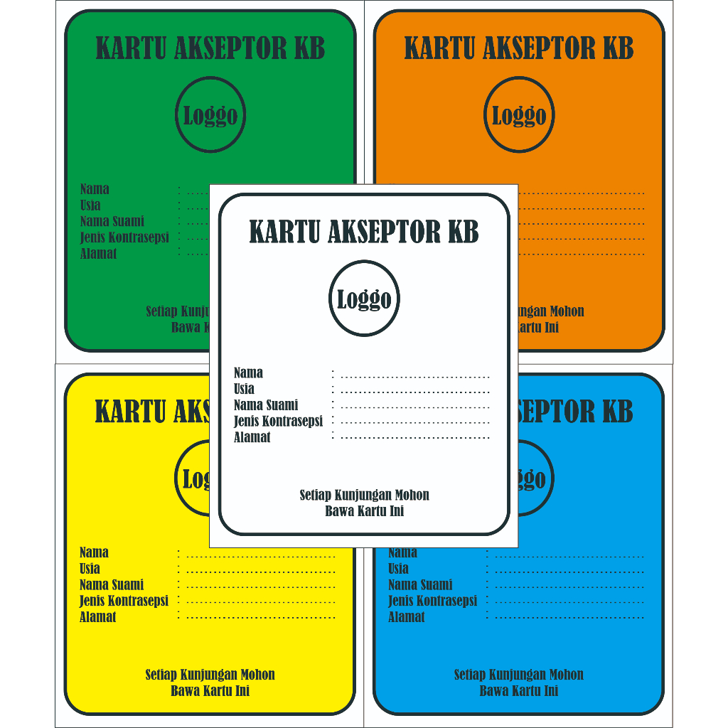 Jual CETAK KARTU AKSEPTOR KB CUSTOM | Shopee Indonesia