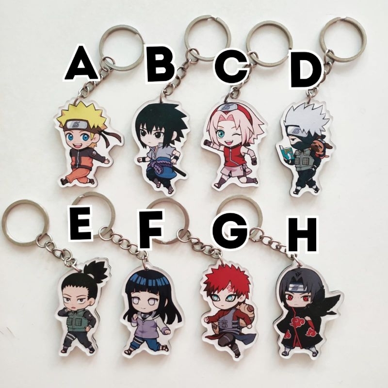 Jual Keychain Anime Naruto 2 Sasuke Sakura Kakashi Shikamaru Hinata ...
