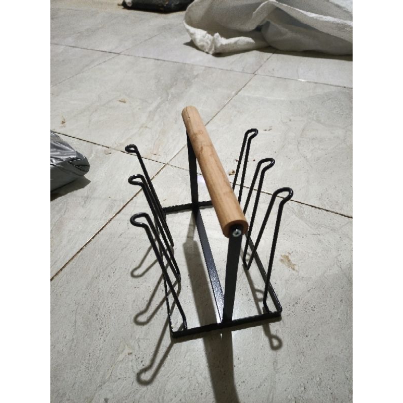 Jual Rak Gelas Tempat Cangkir Cup Holder Organizer Besi Anti Karat Estetik Minimalis Milenial ...