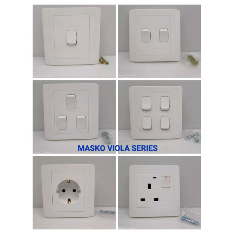Jual MASKO VIOLA PUTIH SERIES SAKLAR KECIL MODEL JEMPOL ENGKEL SERI ...