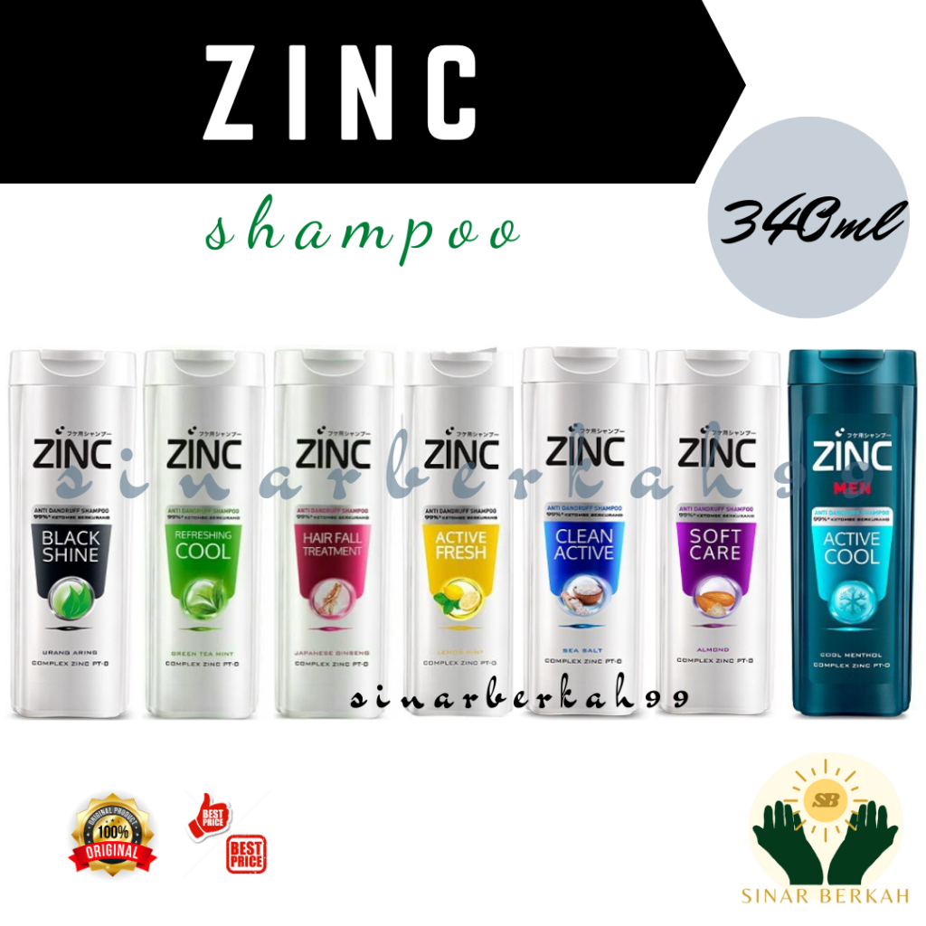 Jual Zinc Shampoo 340ML All Varian | Shopee Indonesia