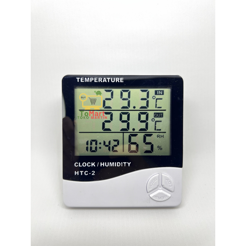 Jual Htc 2 Hygrometer Thermometer Clock Jam Higrometer Termometer Shopee Indonesia