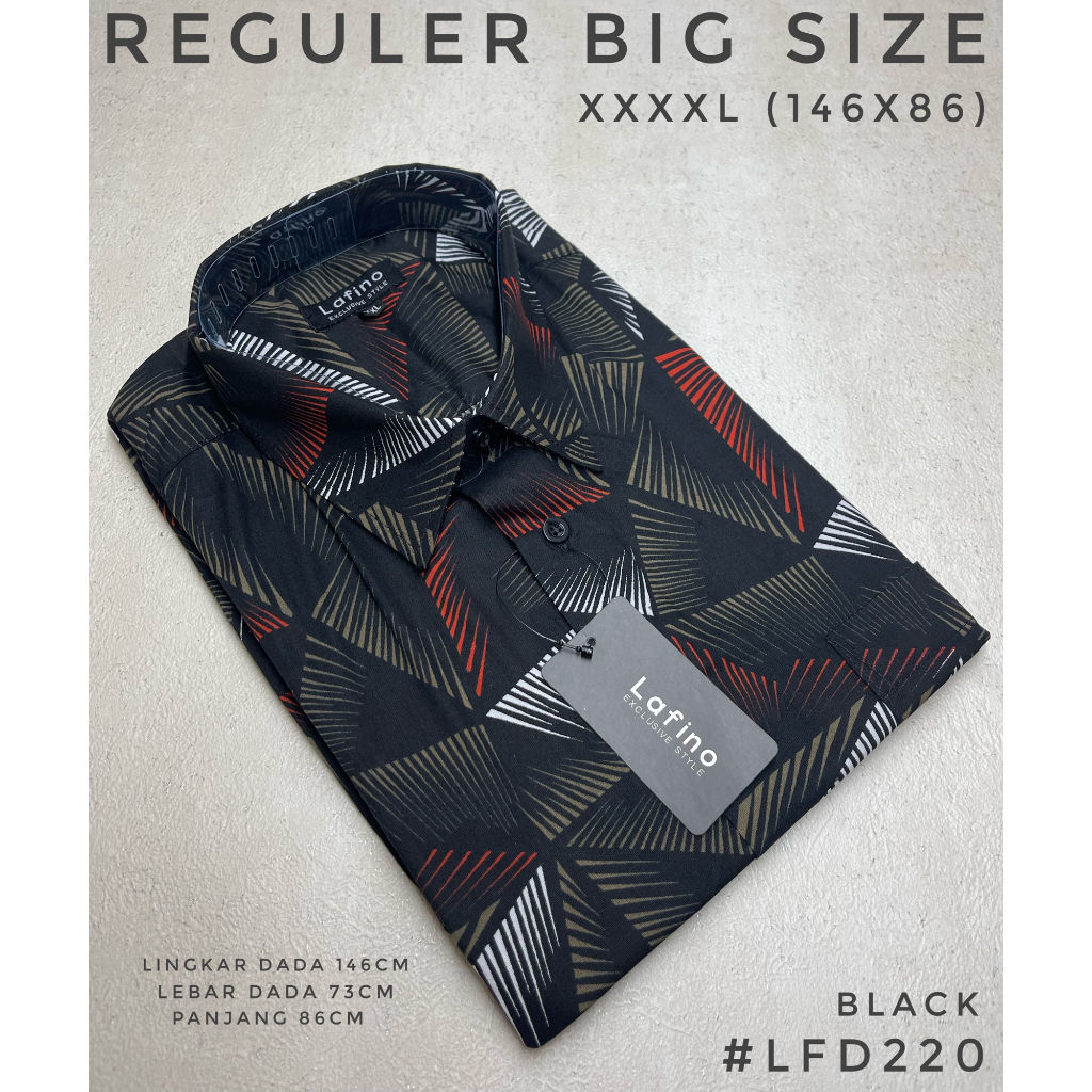 Jual Best Seller!! LAFINO (XXXXL) -4XL- KEMEJA / HEM JUMBO BIG SIZE PENDEK CORAK / KEMEJA MOTIF ...