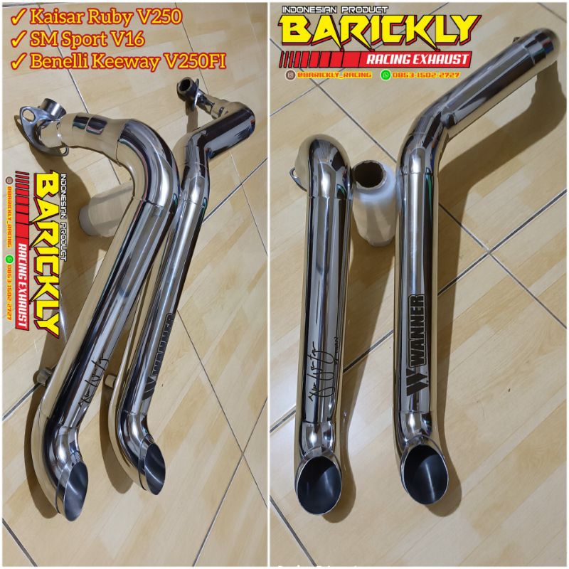 Jual Knalpot Free Flow SM Sport V16 Kaisar Ruby V250 Benelli Keeway ...