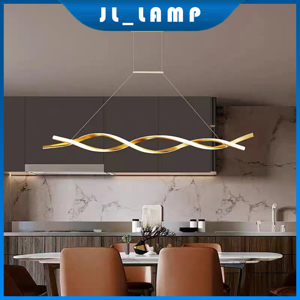 Jual Restoran lampu gantung modern sederhana bar ruang makan lampu Nordic seni gelombang meja ...