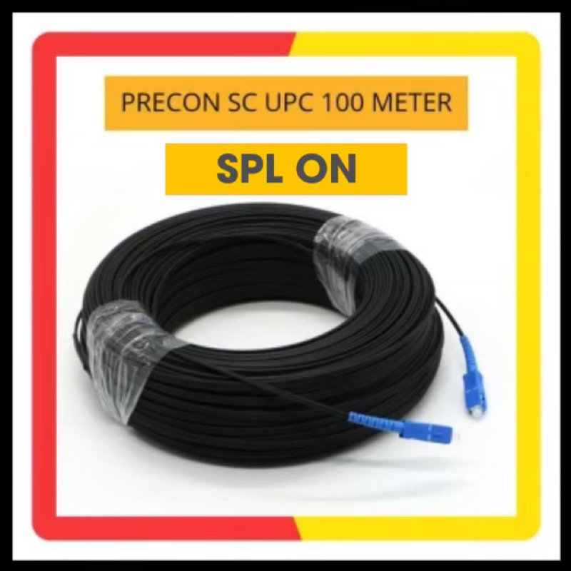 Jual Kabel Fiber Optik Dropcore Precon 1 Core 100 Meter Konektor Sc Upc | Shopee Indonesia
