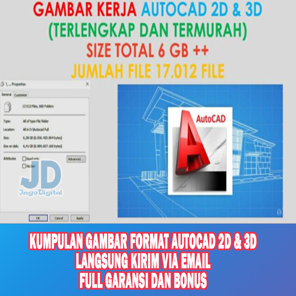 Jual Gambar Kerja Autocad 2D & 3D LENGKAP | Shopee Indonesia