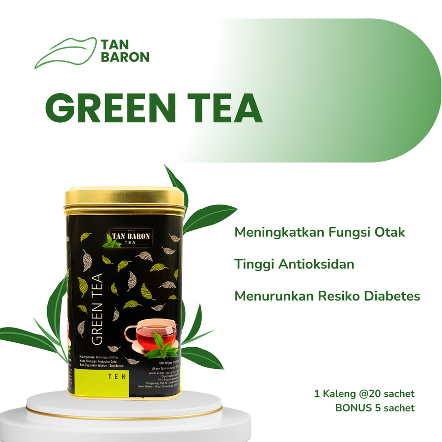 Jual Teh Premium Green Tea Tan Baron isi 25 Teabag | Shopee Indonesia