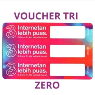 Jual Voucher Blank Tri Vocer kosong 0 three | Shopee Indonesia