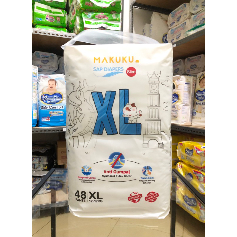 Jual Makuku Slim Pants XL 48 (SAP Diapers) | Shopee Indonesia