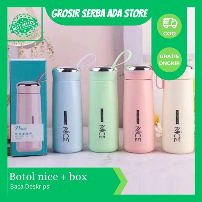 Jual TERLARIS !! BOTOL KACA NICE + BOX / BOTOL MINUM / BOTOL KACA ...
