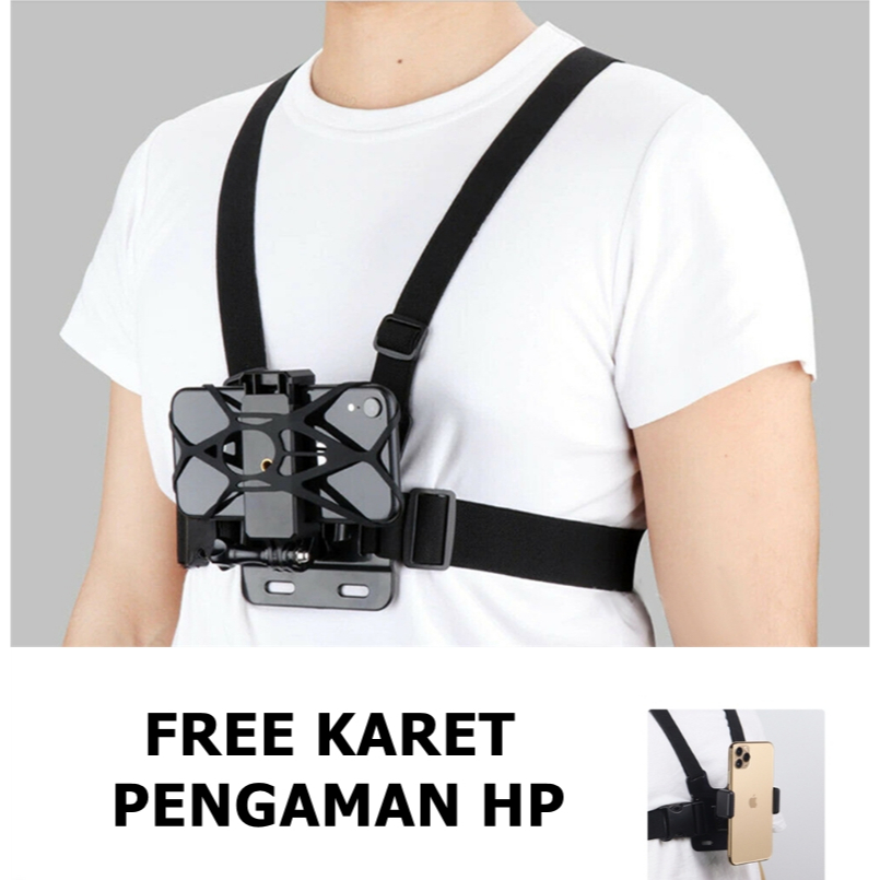 Jual Body Chest Strap Holder Hp Tali Dada Handphone Free Karet Pengaman ...